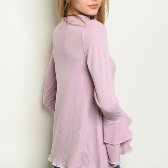 Tops | Purple Ribbed Top | Poshmark